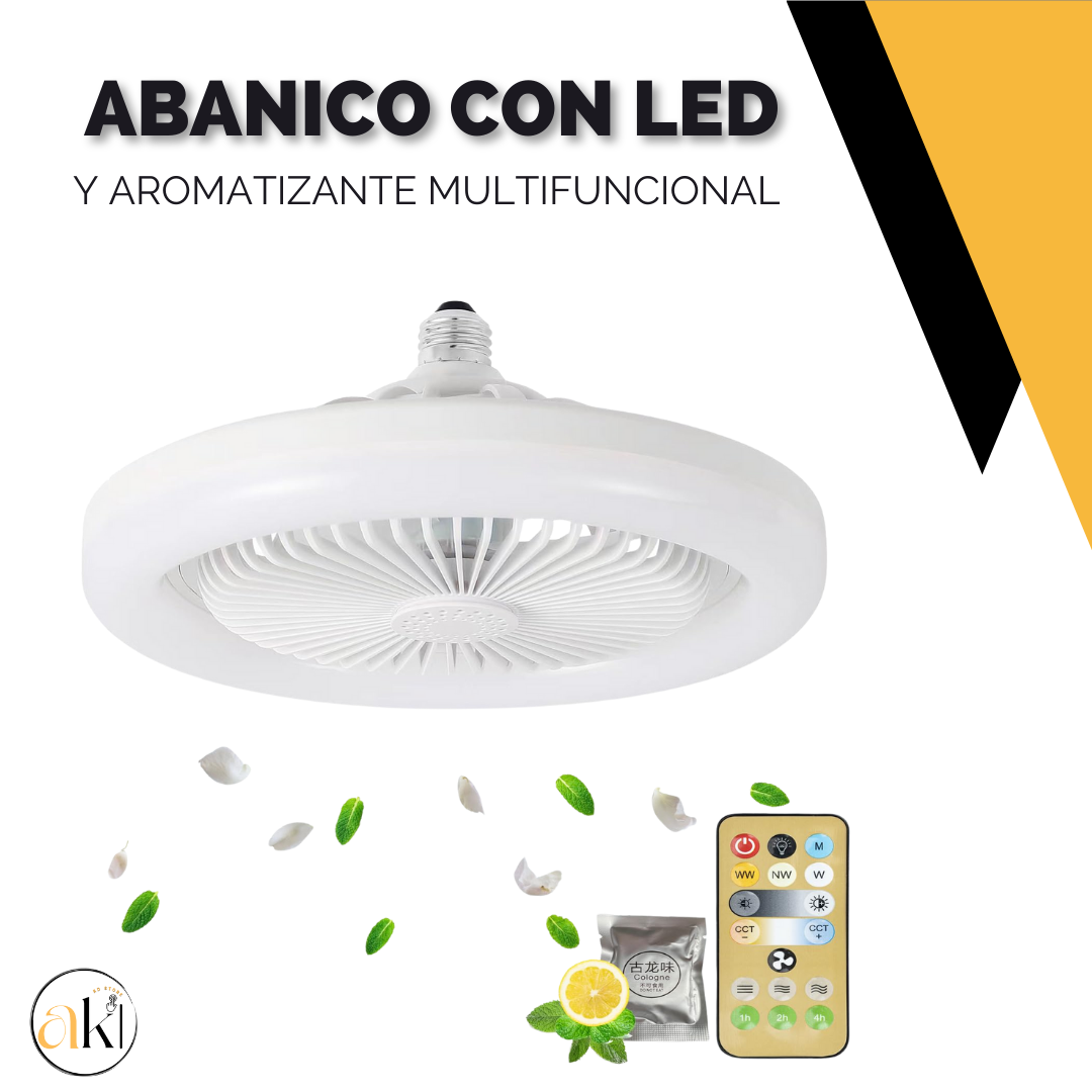 ABANICO CON LED Y AROMATIZANTE MULTIFUNCIONAL – AkiRd